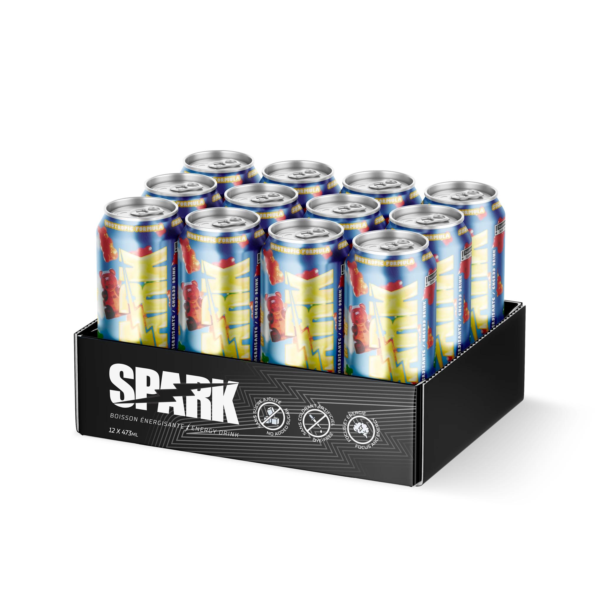Energy Drink (473ml) - Gummy Bears, case | Spark Energy Drink
